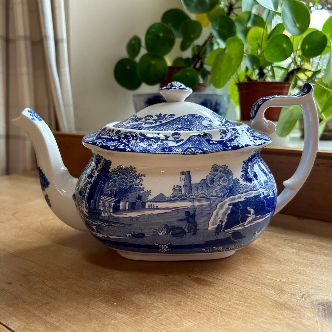 Vintage Spode Blue Italian Teapot 1.1L 2pt, England 1995 - Etsy
