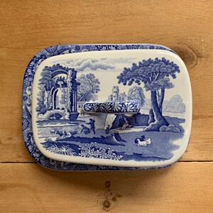 Spode, England Vintage 2000-2008 Wedge-shaped Covered Cheese Dish With ...