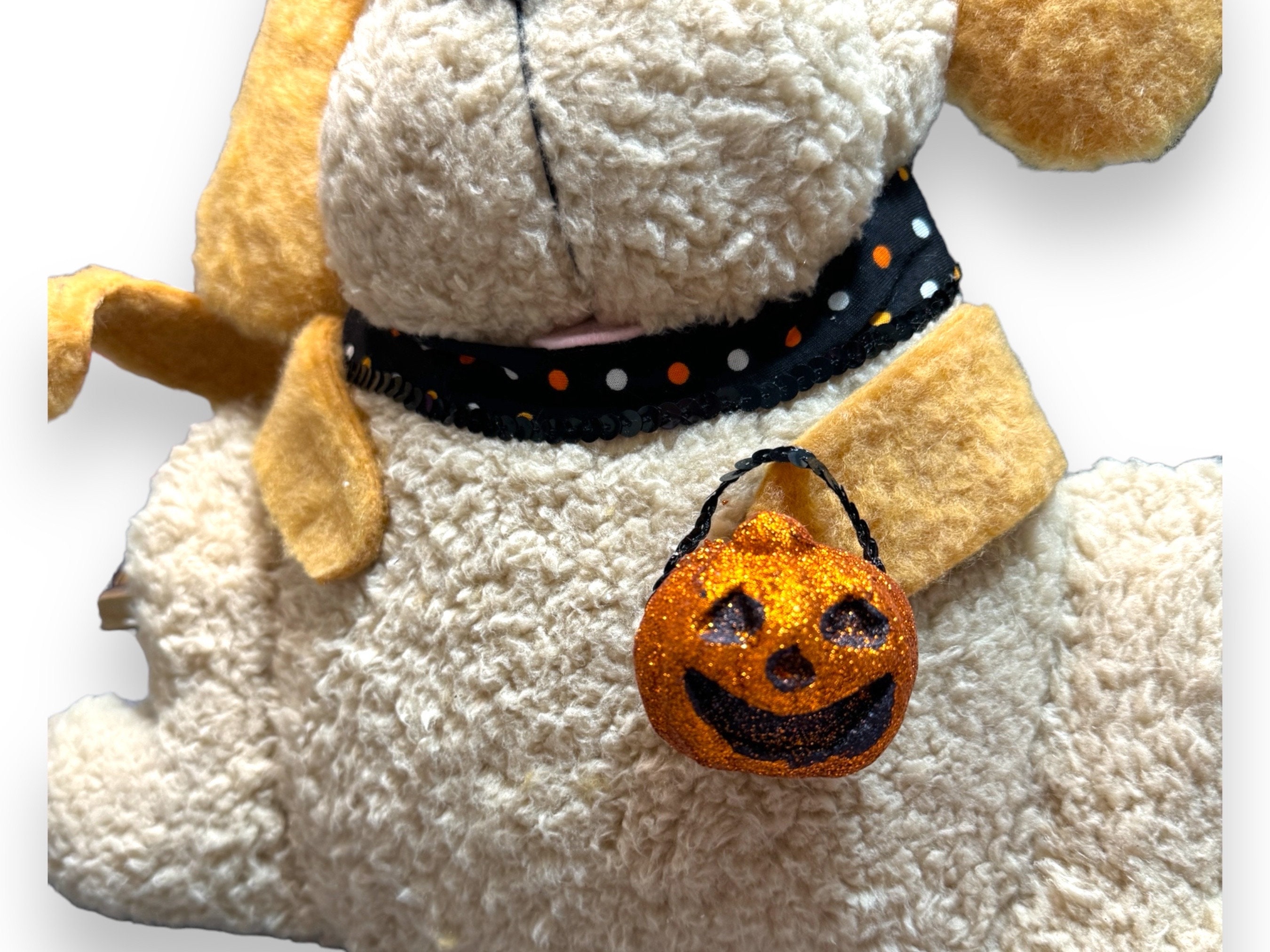 Spooky Season Pup: Plush Dog Halloween Wreath Attachment - Etsy