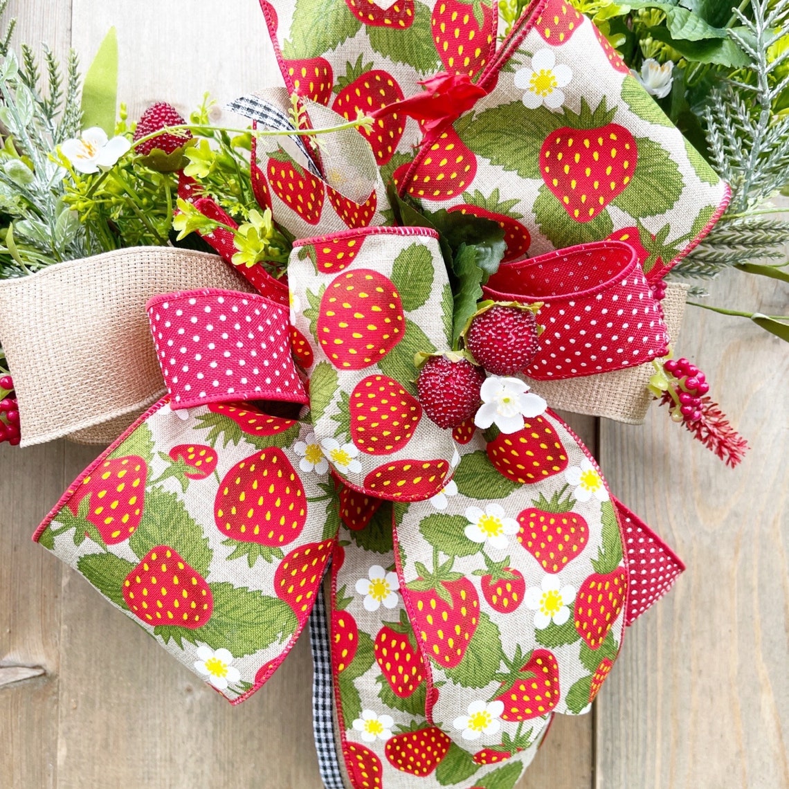 Strawberry Wreath for Front Door Fruit Wreath for Kitchen - Etsy