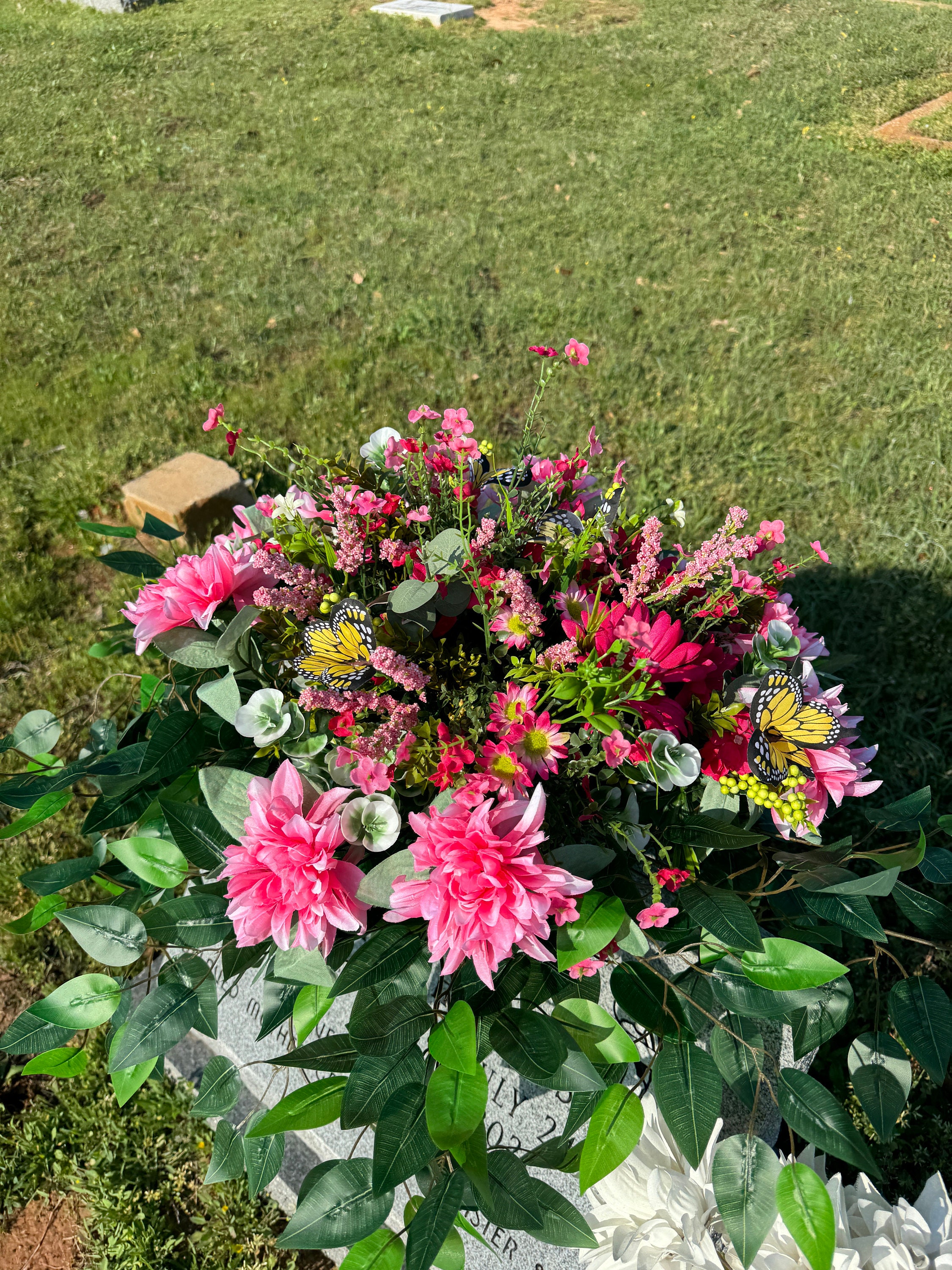 Spring Cemetery Saddle , Easter Grave Saddle , Sympothy Arrangement ...
