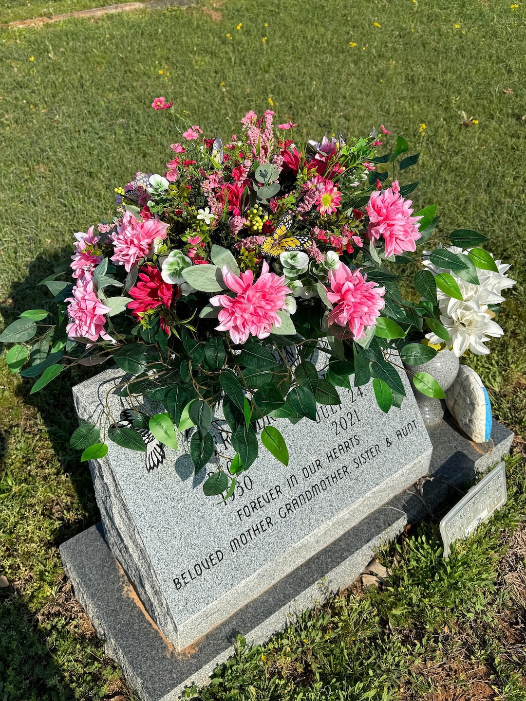 Spring Cemetery Saddle , Easter Grave Saddle , Sympothy Arrangement ...