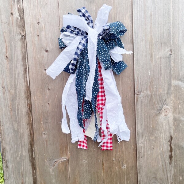 Patriotic Rag Wreath - Etsy