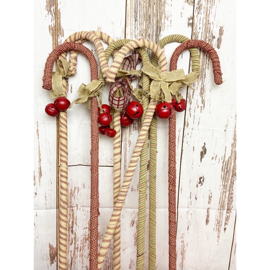 Extra Large Set of 3 Handcrafted Primitive Christmas Candy Canes ...