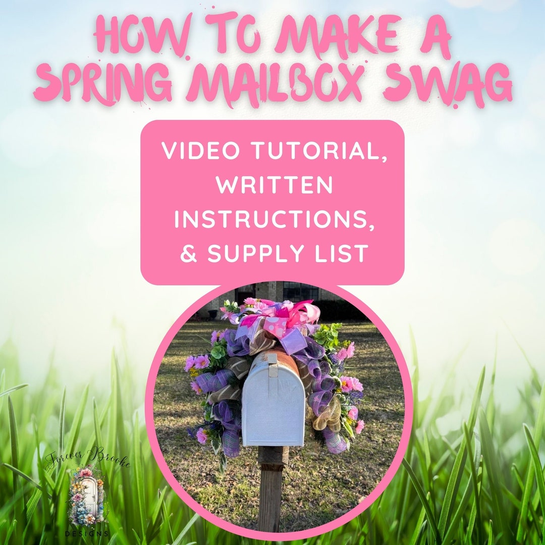 Spring Mailbox Swag Video Tutorial, DIY Easter Mailbox Topper ...