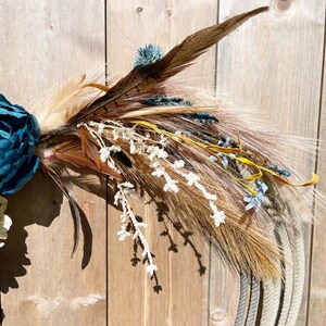 Lasso Rope Hydrangea Boho Wreath for Front Door, Pampas Grass Boho Rope ...