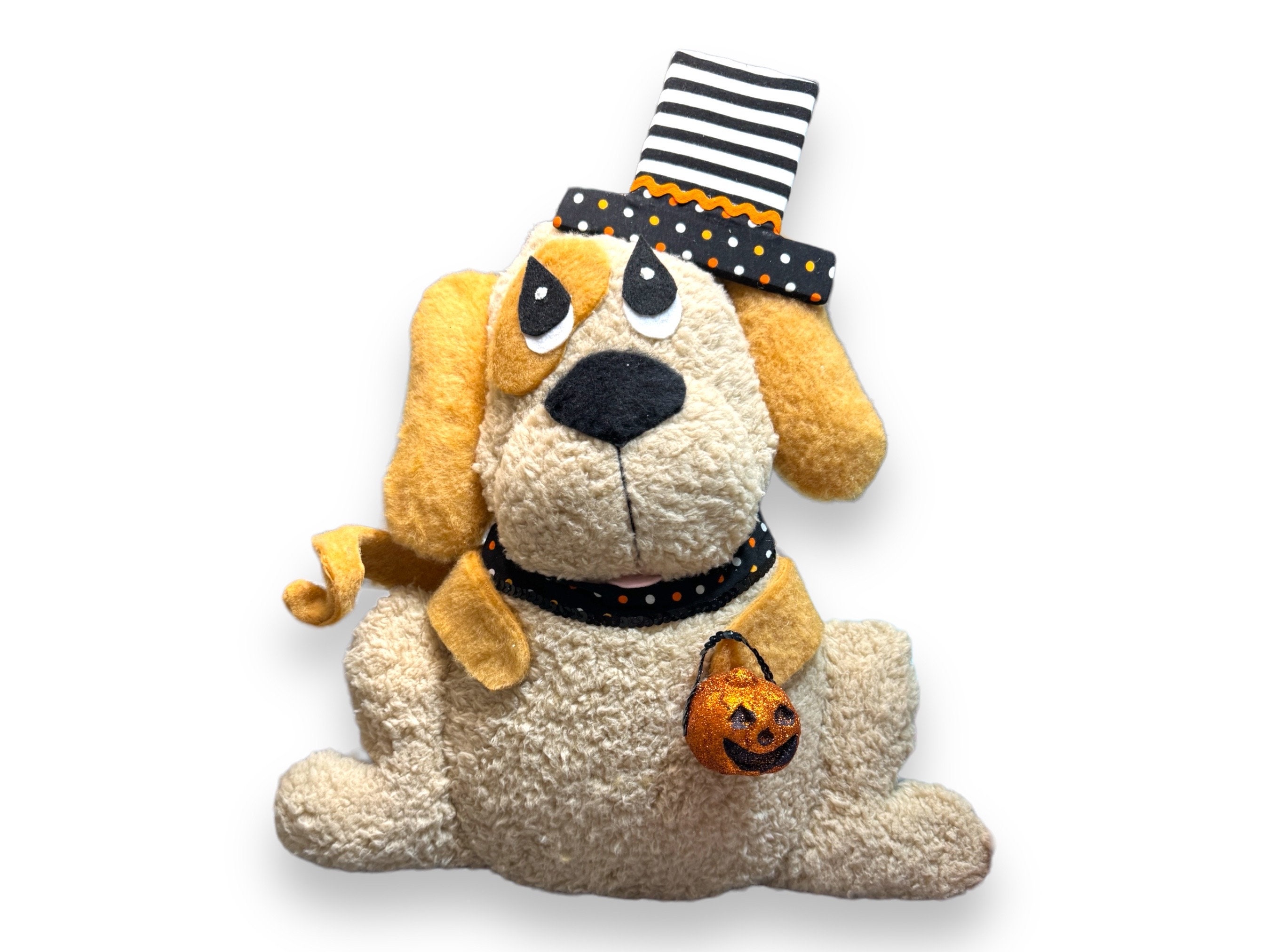 Spooky Season Pup: Plush Dog Halloween Wreath Attachment - Etsy