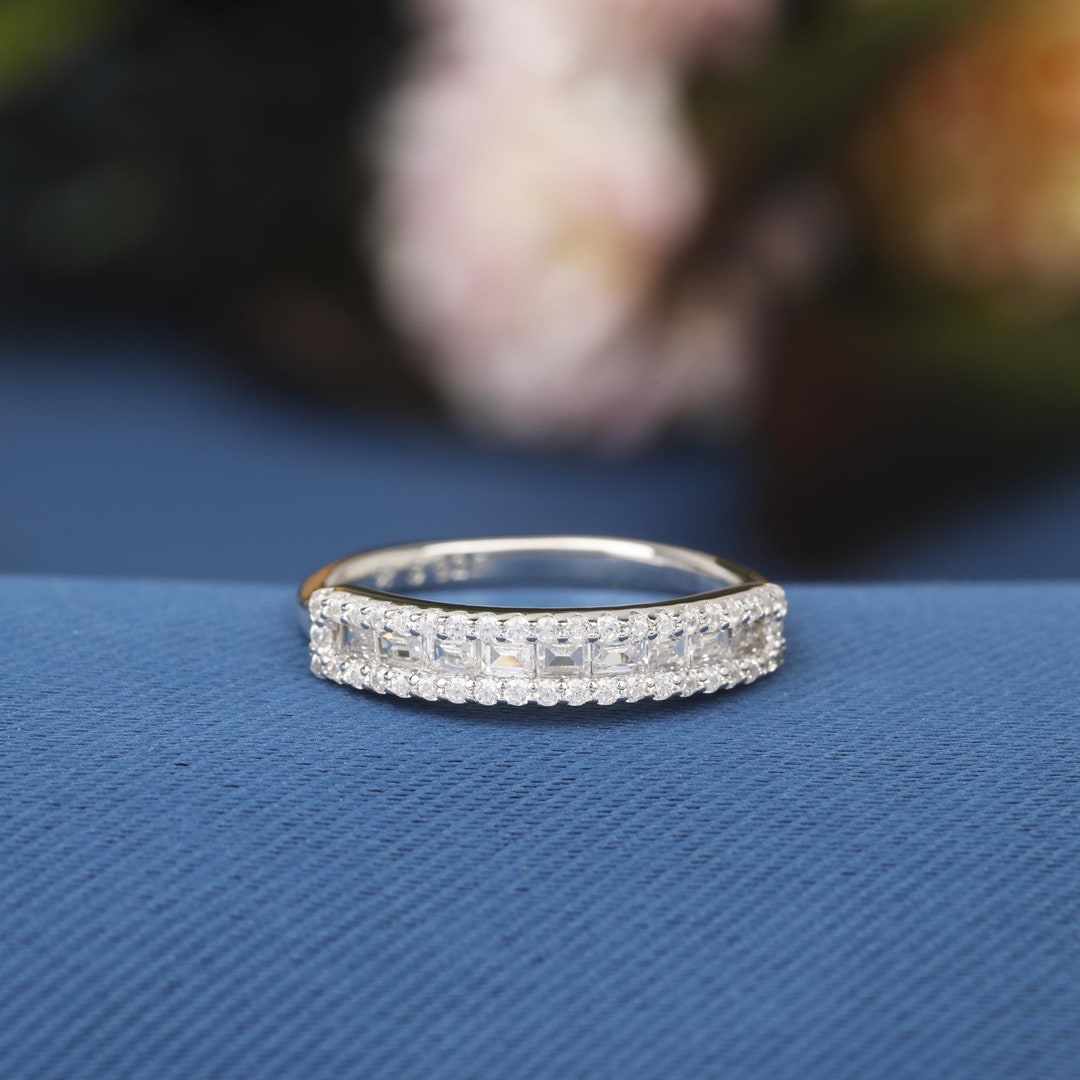 Lab Grown Diamond Stacking Ring , Princess Cut Diamond Ring Princess ...