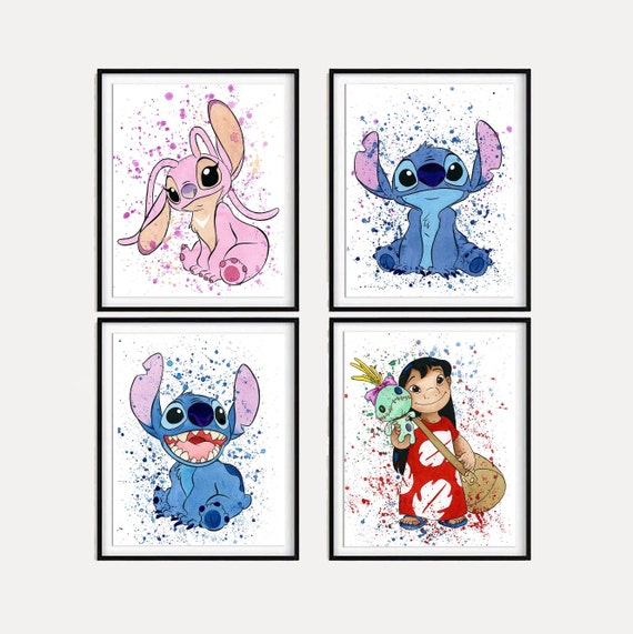 Set stitch download print stirch aquarell art poster for kids - Etsy France