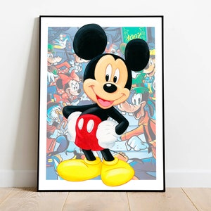 Mickey Mouse Download Print, Mickey Mouse Watercolor Art Poster for ...