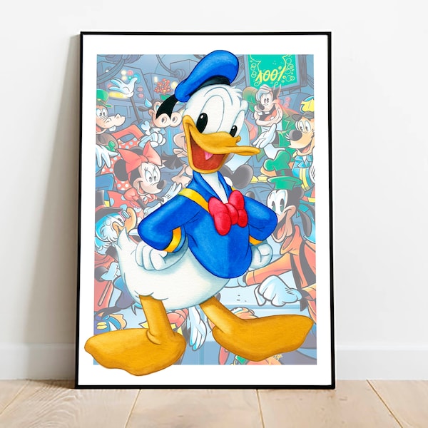 Donald Duck Print Wall Art - Etsy