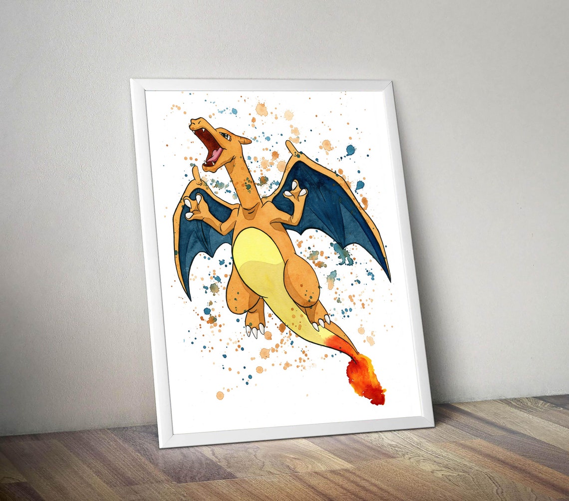 Pokemon Download Print, Pokemon Watercolor Art Poster for Kids Room ...