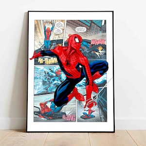 Spiderman Download Print, Digital Superhero Poster, Printable Superhero ...