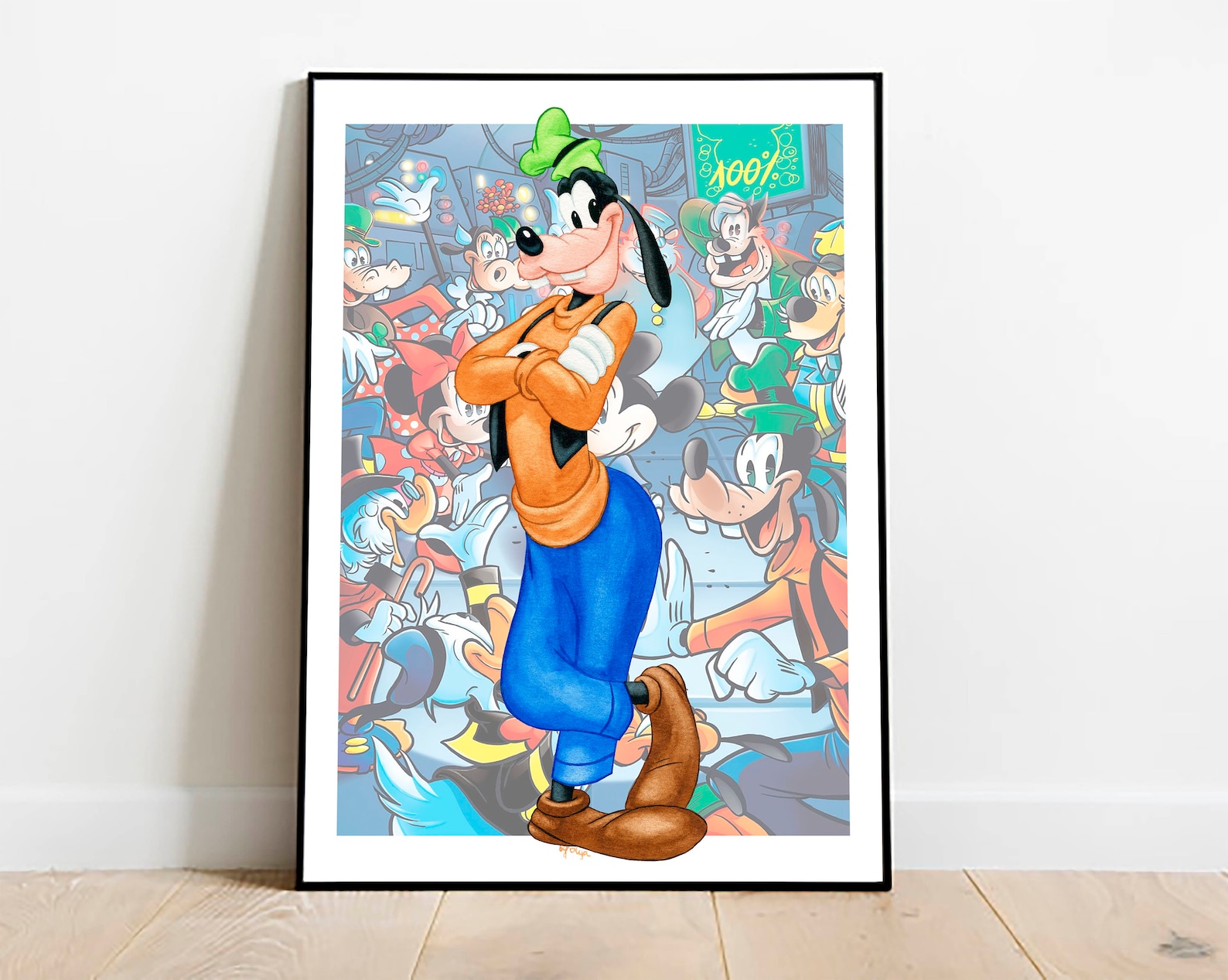 Goofy Download Print Goofy Watercolor Digital Art Poster for | Etsy