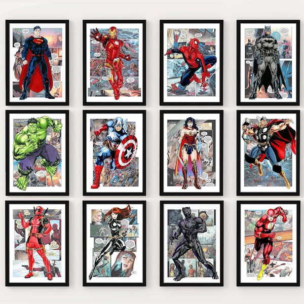 Superhero Posters - Etsy