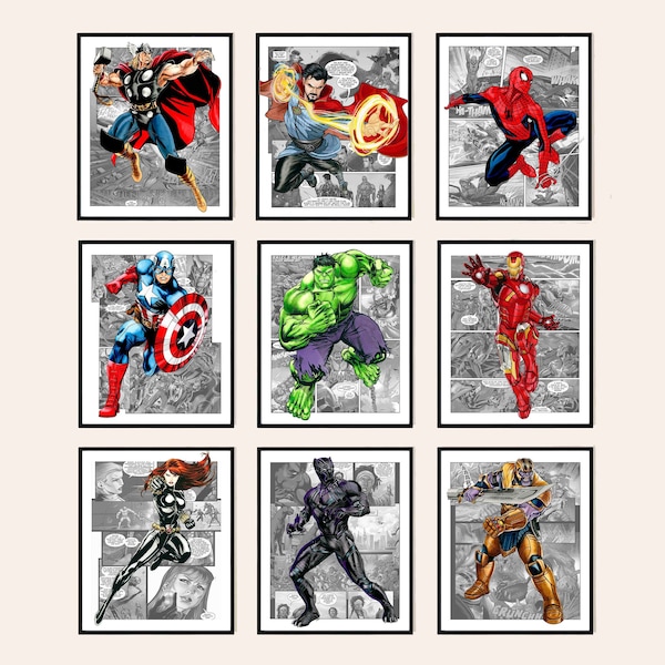 Superhero Posters - Etsy