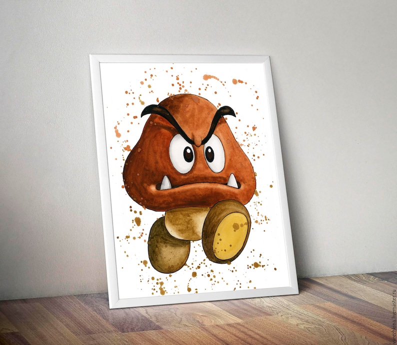 Set 9 Super Mario Download Print Mario Watercolor Art Poster - Etsy