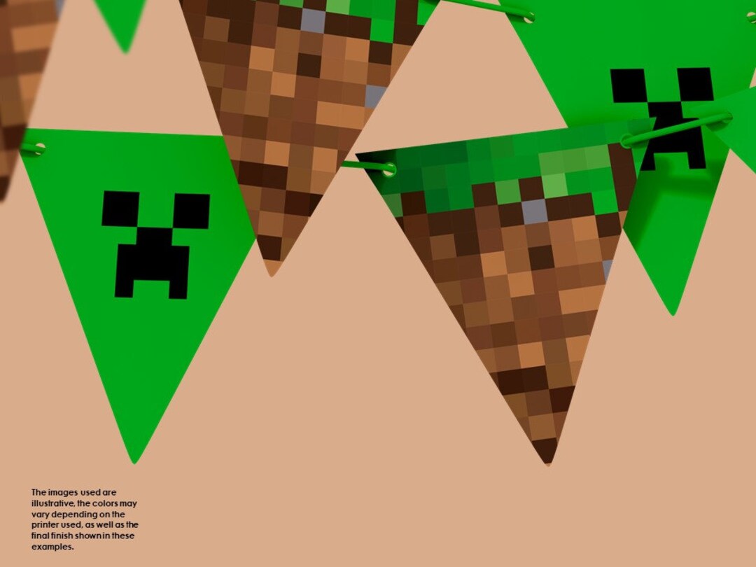 Minecraft Triangle Festive Flags Garland - Etsy