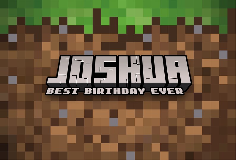 Customizable Minecraft / Backdrop and Background - Etsy