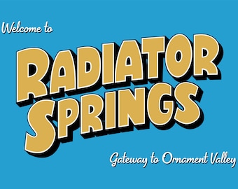 Welcome to Radiator Springs Sign | Etsy Canada