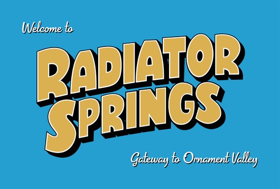 Radiator Springs / Backdrop & Background - Etsy
