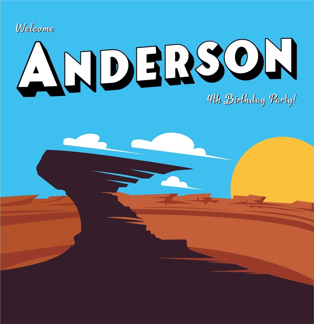 Personalized Radiator Springs Cars Birthday Party Banner / Backdrop ...