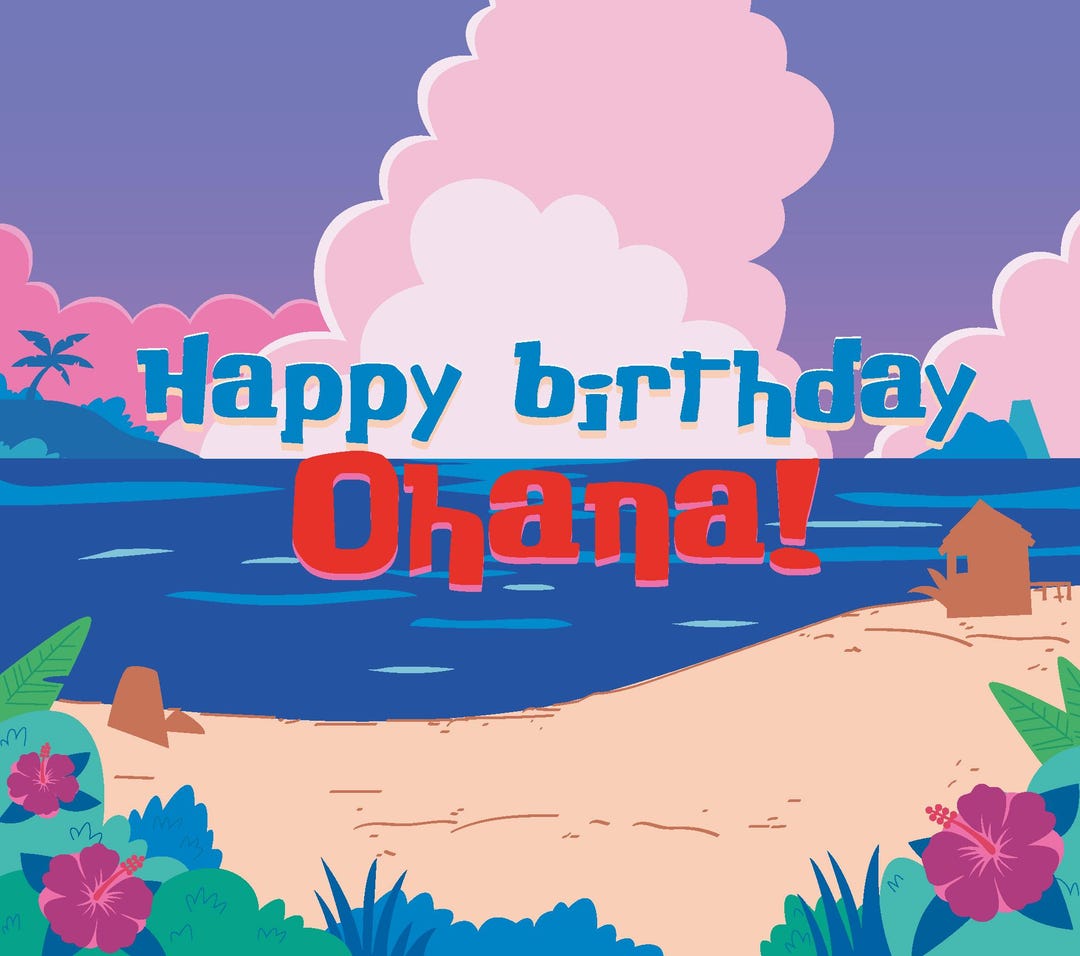 Bundle Ohana! Stitch / Backdrop and Background for Your Best Party - Etsy