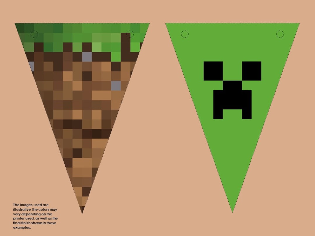 Minecraft Triangle Festive Flags Garland - Etsy