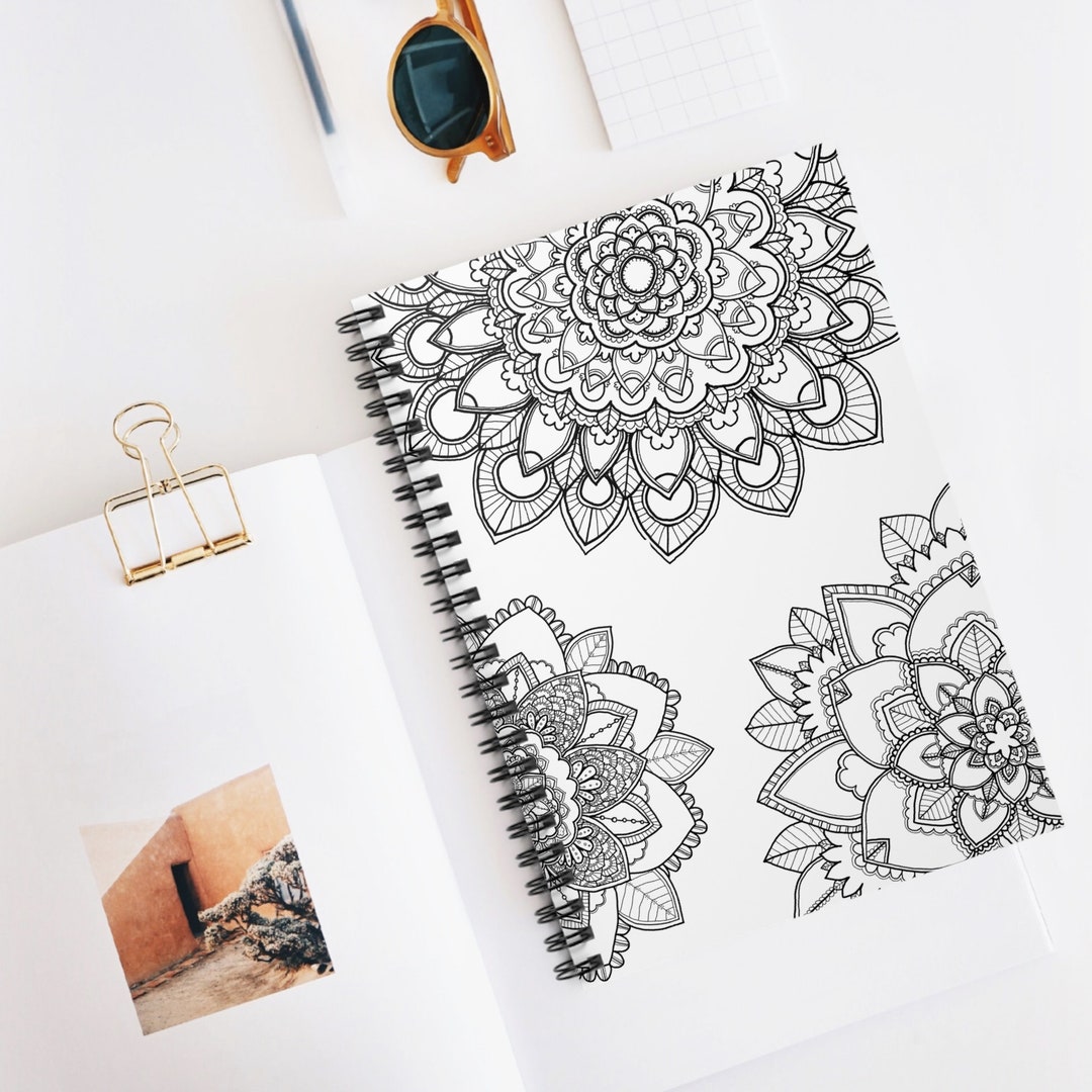 Spiral Notebook With Hand Drawn Cover | Ruled Line | Fun Journal | for ...