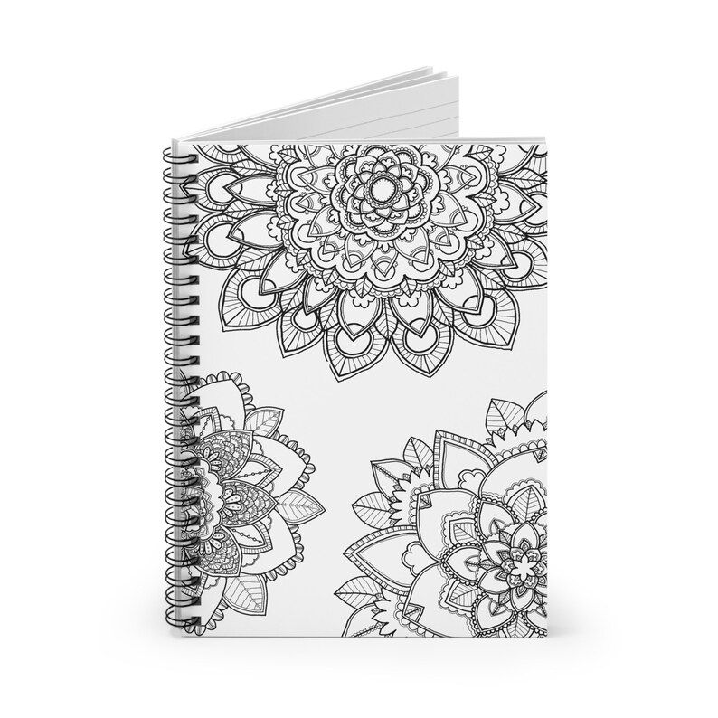 Spiral Notebook With Hand Drawn Cover | Ruled Line | Fun Journal | for Stress Relief | for ...