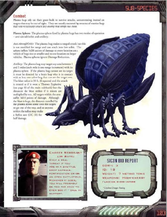 Starship Troopers Plasma Bug