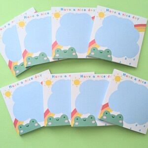 Frog Sticky Note 50 Sheets Kawaii Notepad Cute Stationary - Etsy