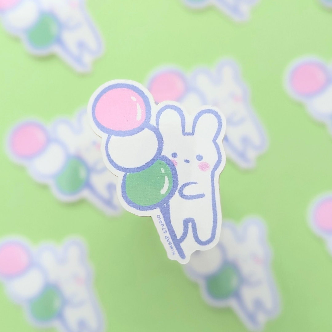 Dango Bunny Sticker Vinyl Waterproof Kawaii Sticker Japanese Food ...