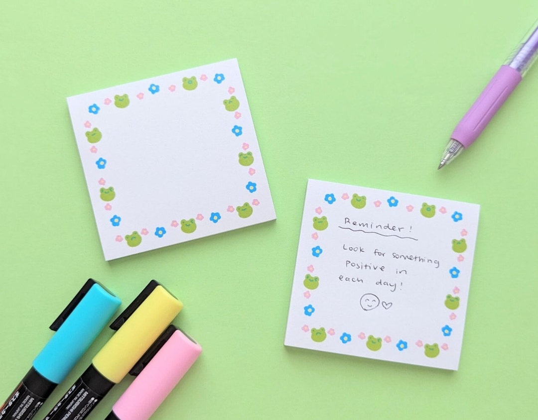 Frog Friends Sticky Note 50 Sheets - Etsy