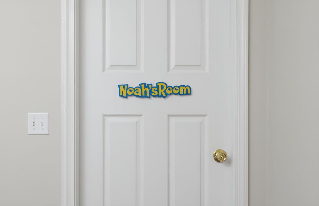Personalized Pokémon-inspired Door Sign Custom 3D Printed Name Plaque ...