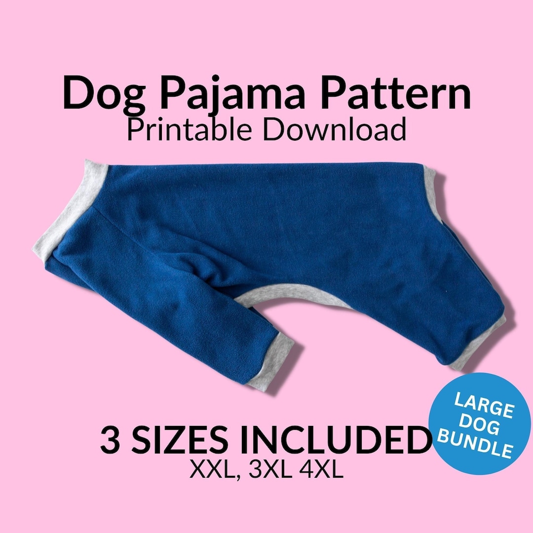Dog Pajamas Sewing Pattern PDF Download Large Dog (Instant Download) - Etsy