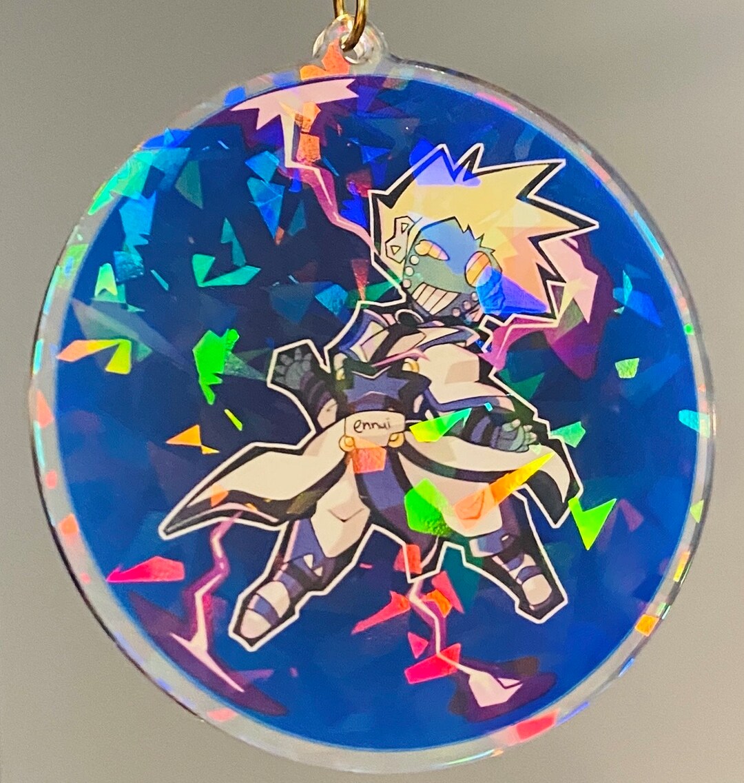 Robo-ky Holographic Double-sided Acrylic Keychain - 3” and 2.5" - Etsy
