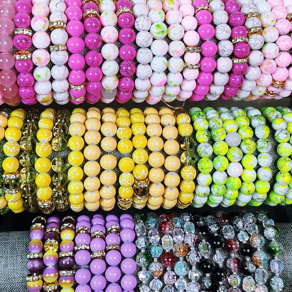 Basic and Charmed Stack Bead Bracelet Women Bead Bracelet Multicolor ...