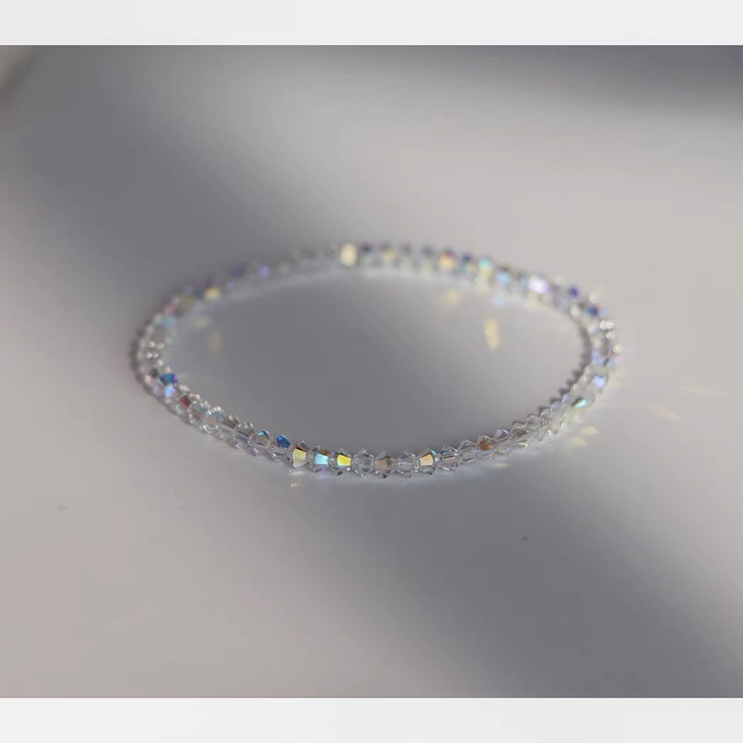 Ultra Sparkly Swarovski Crystal Stretch Bracelet -3mm Swarovski Crystal ...