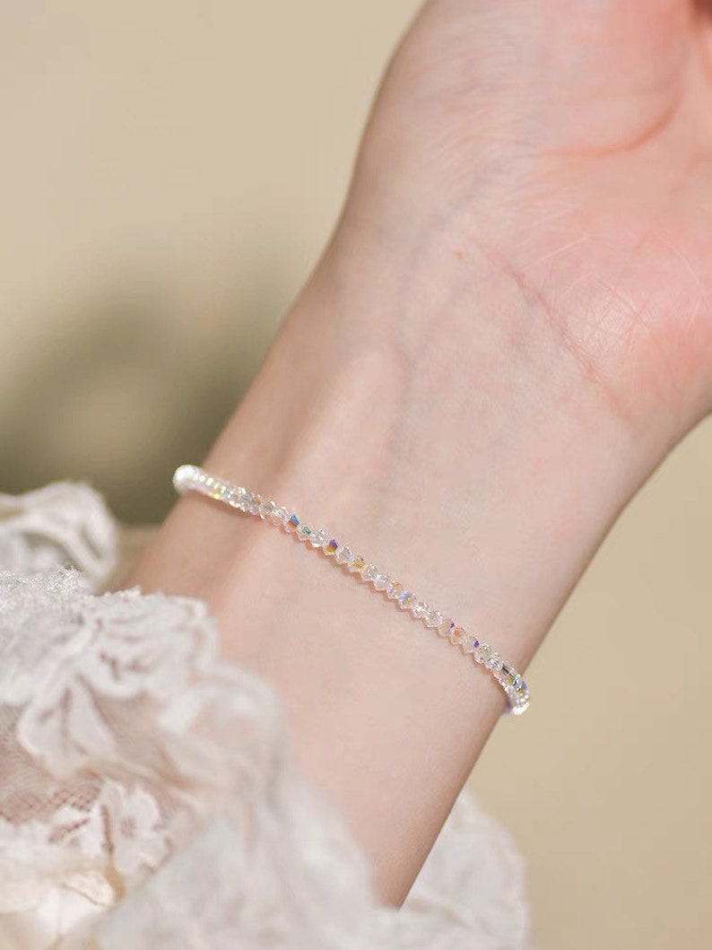Ultra Sparkly Swarovski Crystal Stretch Bracelet 3mm - Etsy