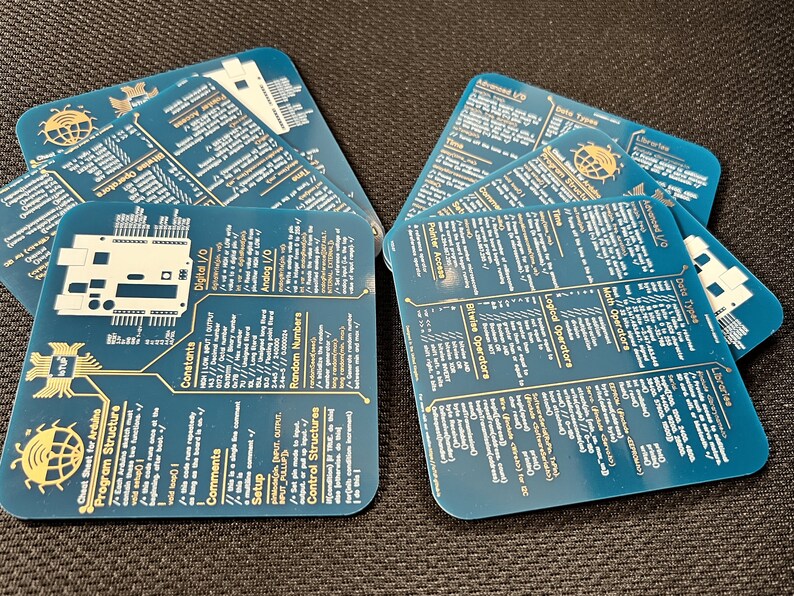 Arduino Diagram Coaster Interactive Desk Accessory for Makers, Gold ...