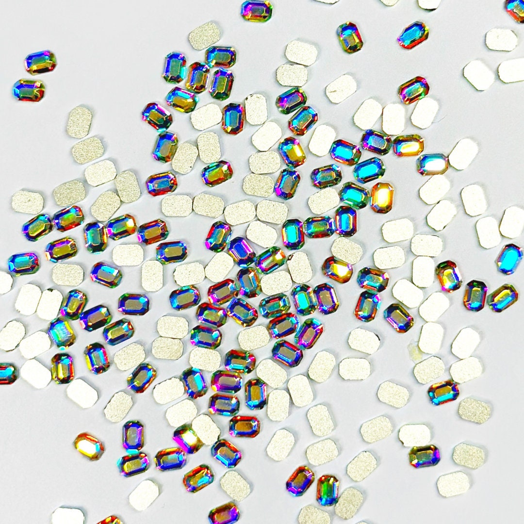 Crystal AB Emerald Shape Glass Tooth Gems Lead-free Tooth - Etsy