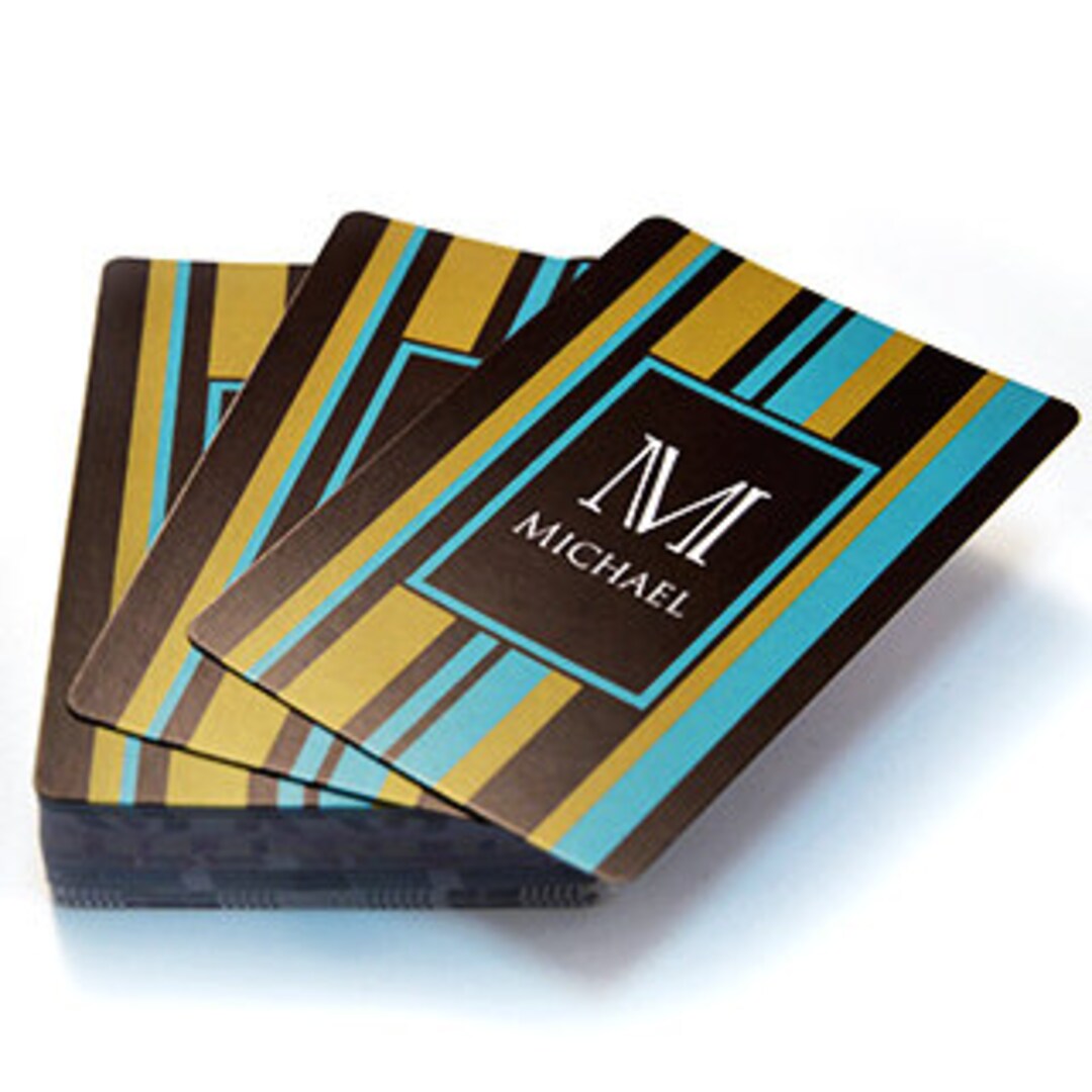 Custom MPC Stripe Monogram Playing Cards - Etsy