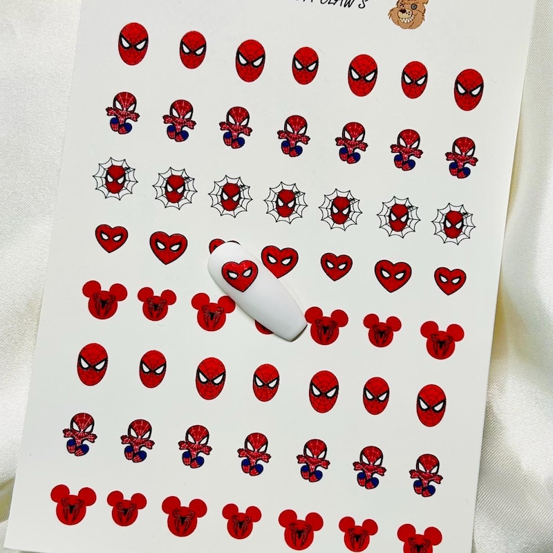 Spiderman Nails - Etsy UK