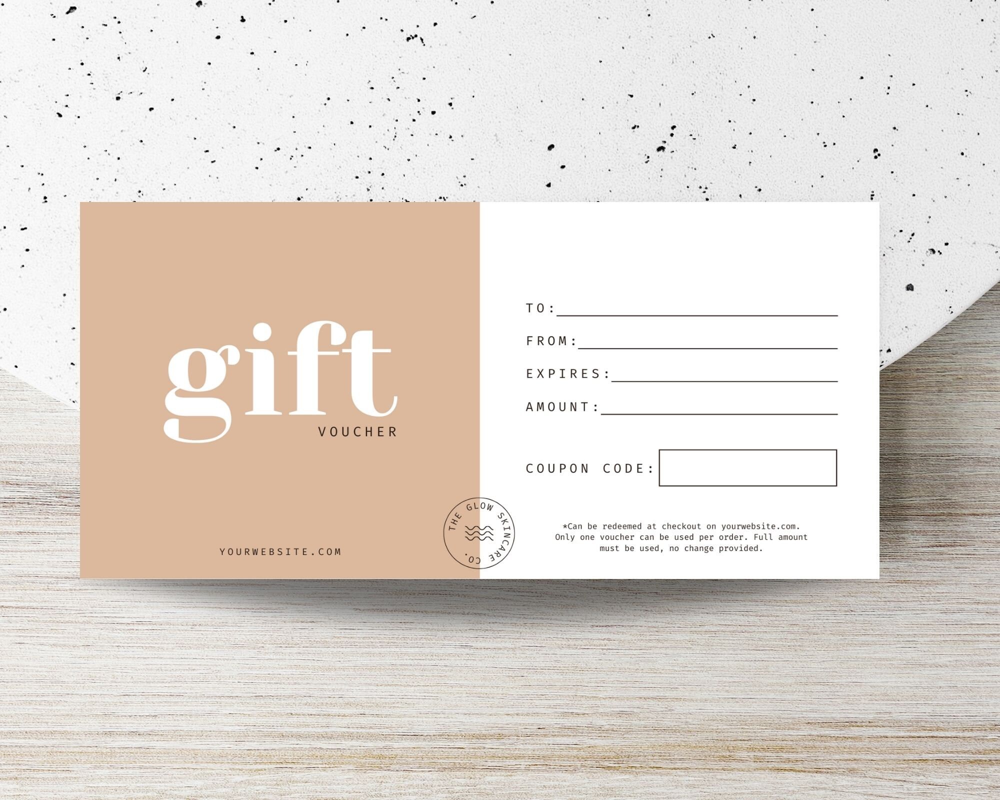 Gift Voucher Card Template for Canva Canva Template Boho - Etsy