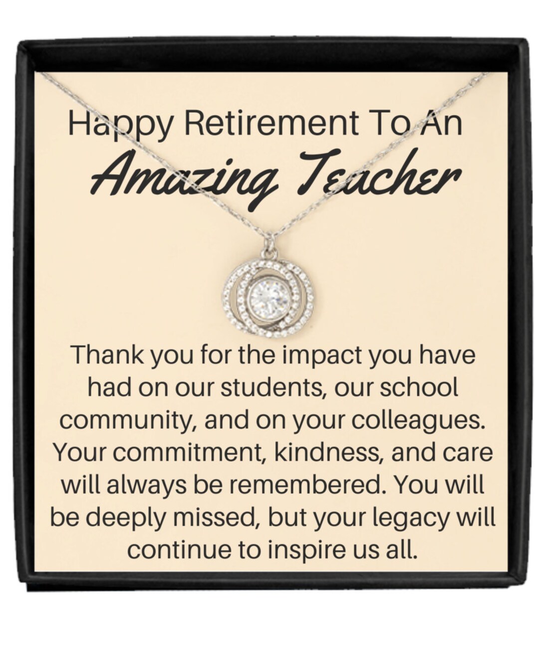 Teacher Retirement Gift From Coworkers - Thoughtful Message She Will ...