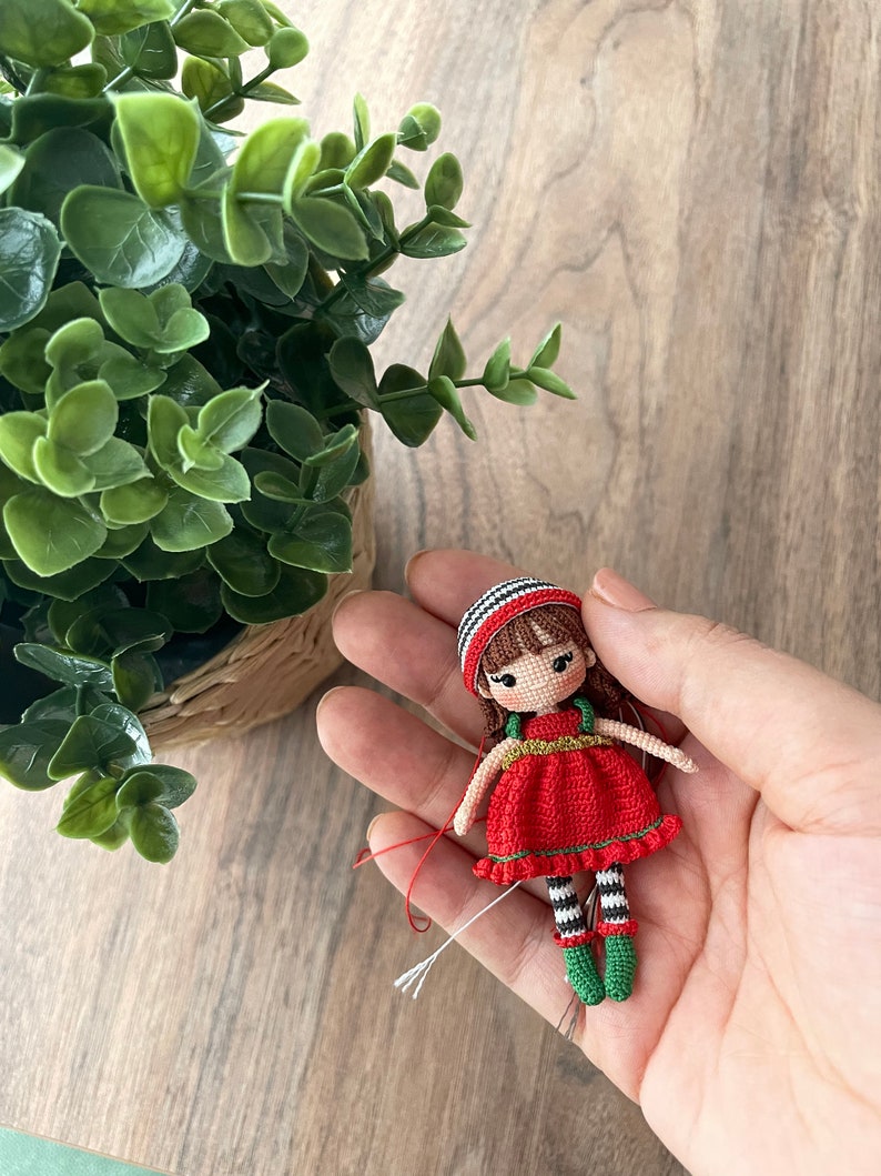 English Pattern Miniature Christmas Doll Pattern Pdf - Etsy