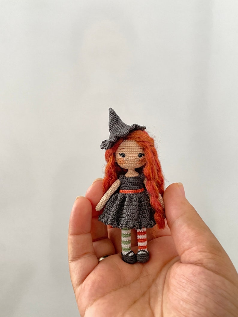 English Pattern, Miniature Crochet, Scarlet Witch, Mini Toy Pattern ...