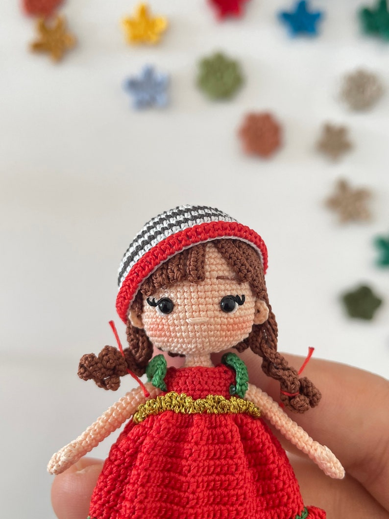 English Pattern Miniature Christmas Doll Pattern Pdf - Etsy