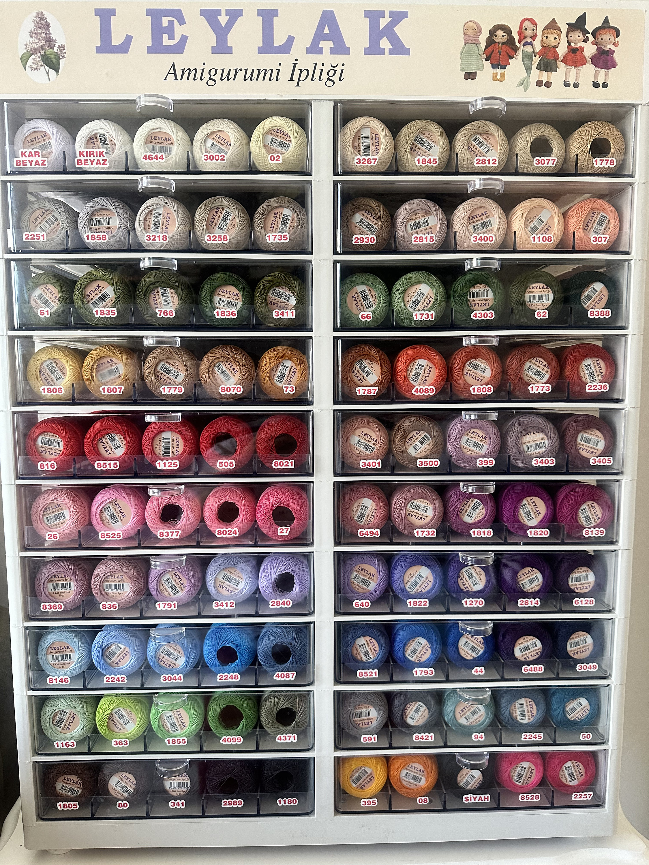 New Brand Leylak Yarn, 4-ply Rayon Silk, Make Miniature Amigurumi, 100 ...